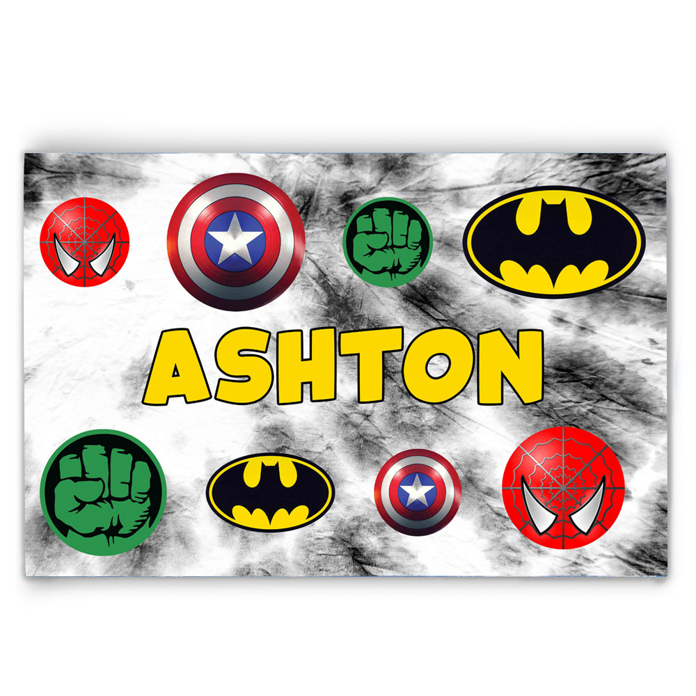 Personalized Placemat | Super Hero Mix SU4 – Serve It Up Designs LLC
