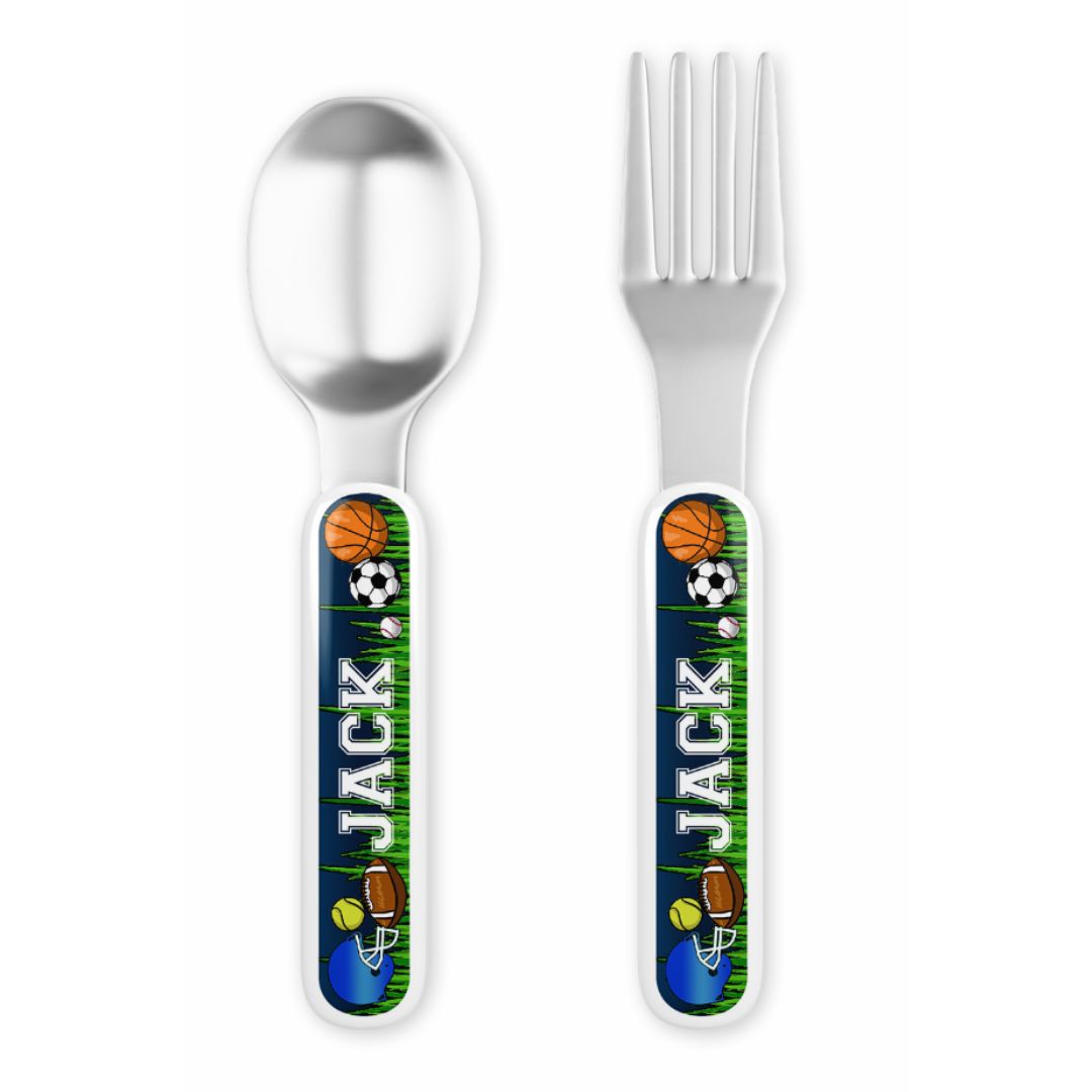 FORK & SPOON SET | GRASSY SPORTS SP3 – Serve It Up Designs LLC