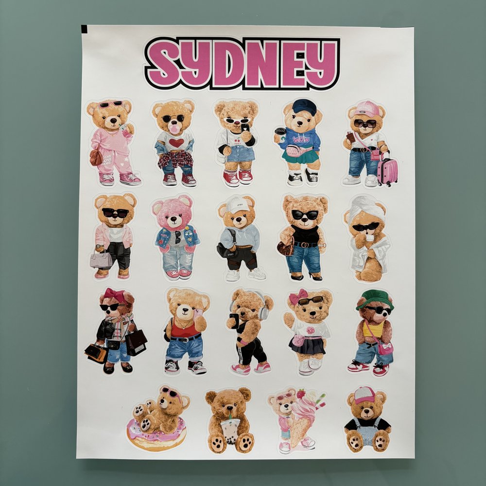 CAMP | BEARS REMOVABLE VINYL STICKER SHEET – Serve It Up Designs LLC