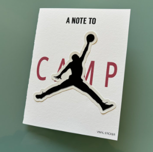 CAMP | FROM HOME JUMPMAN STICKER NOTE CARD – Serve It Up Designs LLC