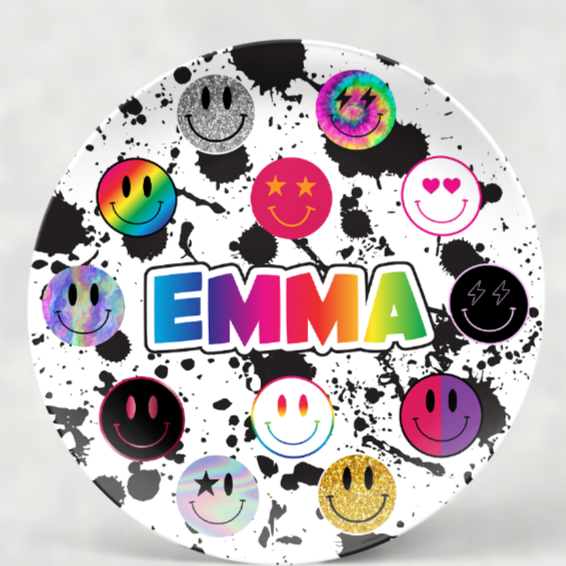 Personalized Plate | RAINBOW EMOJIS EM5 – Serve It Up Designs LLC