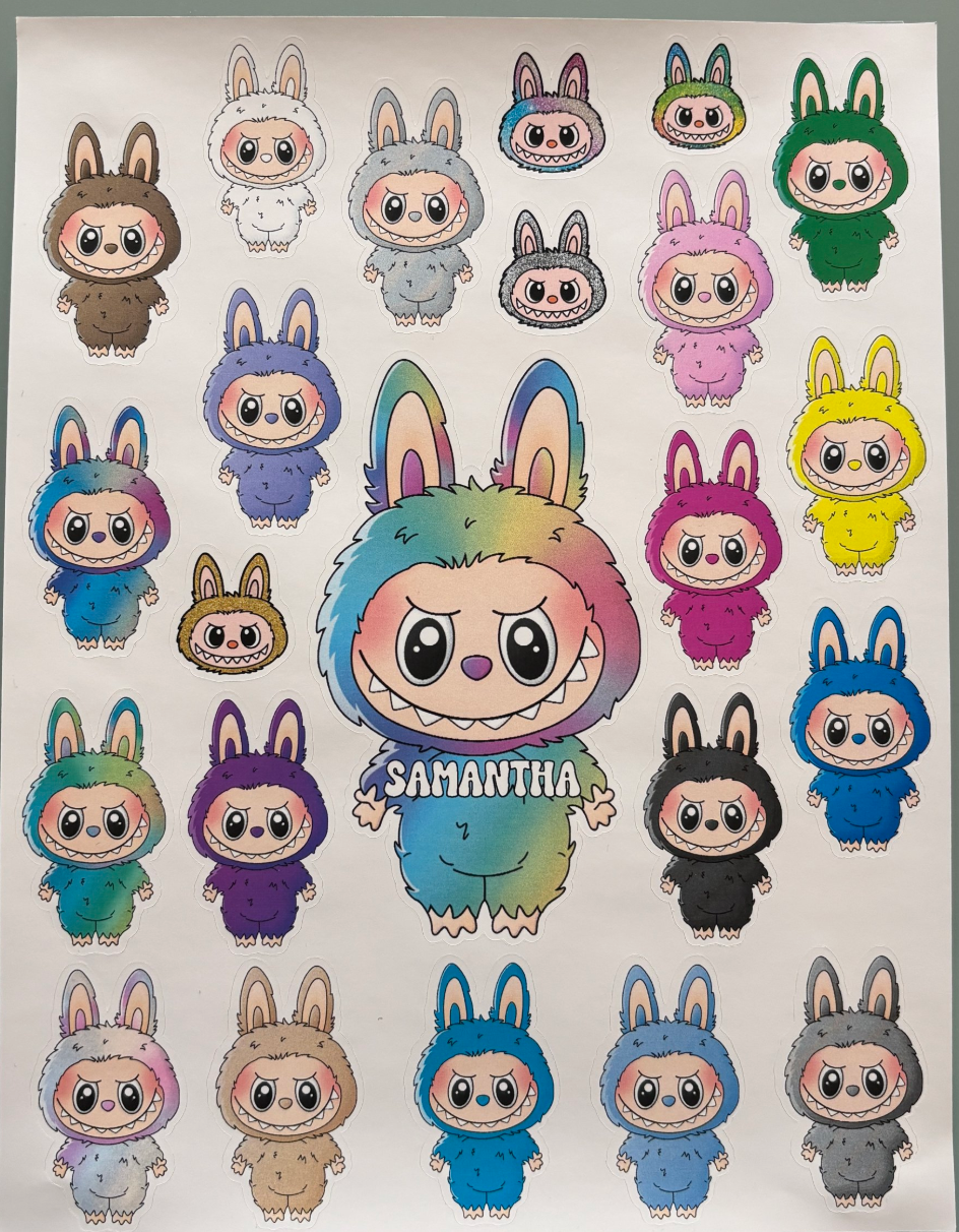 CAMP | LABUBU REMOVABLE VINYL STICKER SHEET – Serve It Up Designs LLC