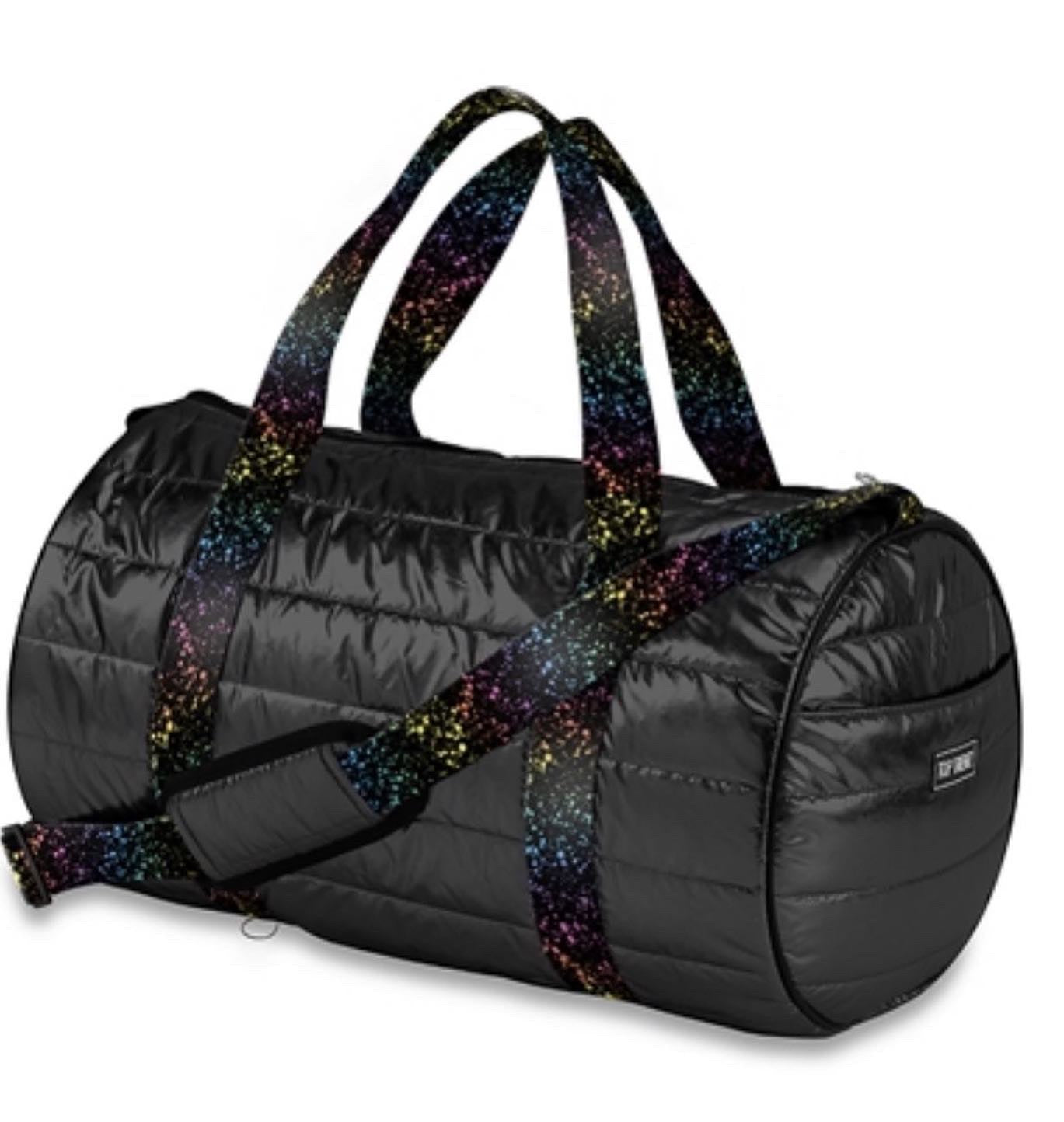 Puffer Duffel | Rainbow Splatter – Serve It Up Designs LLC
