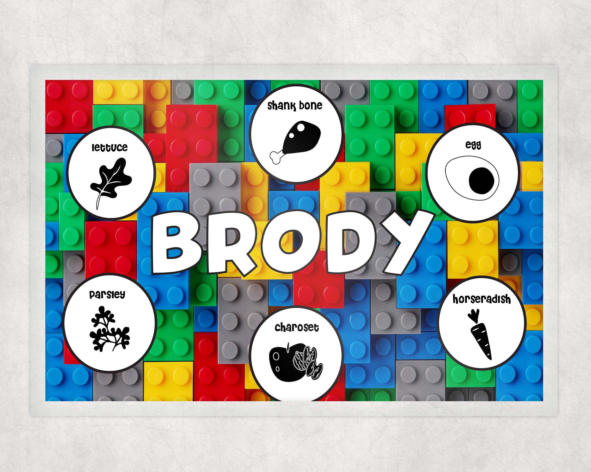 PASSOVER | LEGO SEDER PLACEMAT – Serve It Up Designs LLC