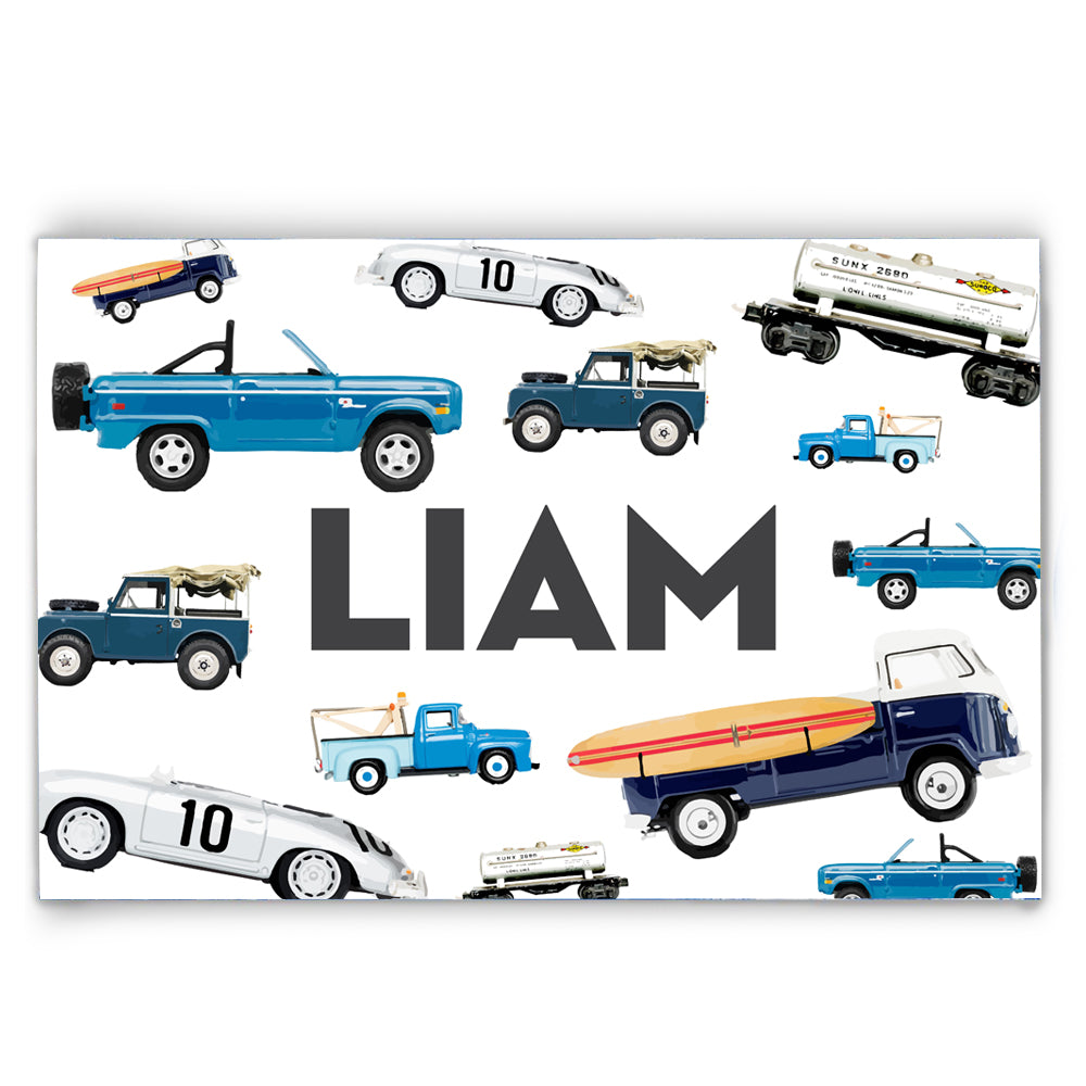 Personalized Placemat | Vintage Cars TR2 – Serve It Up Designs LLC